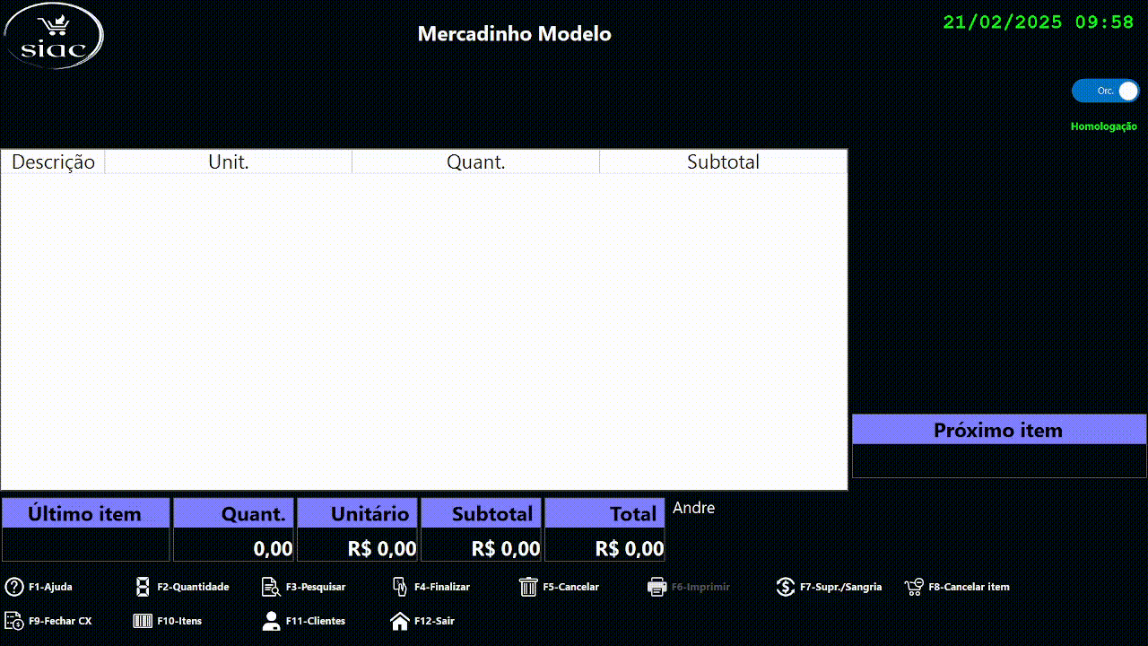 SIAC - Sistema para Pequenos Varejistas
